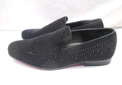 Moretti Mens Black Label Rhinestones Dress Shoes Black Size 9.5 EEE New ...