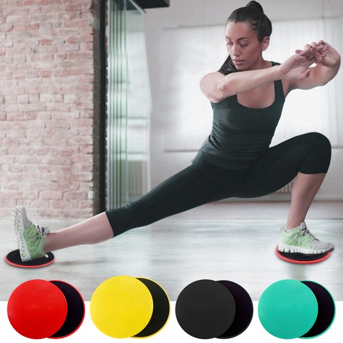 2PCS Gym Dual Sided Gliding Discs Fitness Core Sliders Home Abs ...
