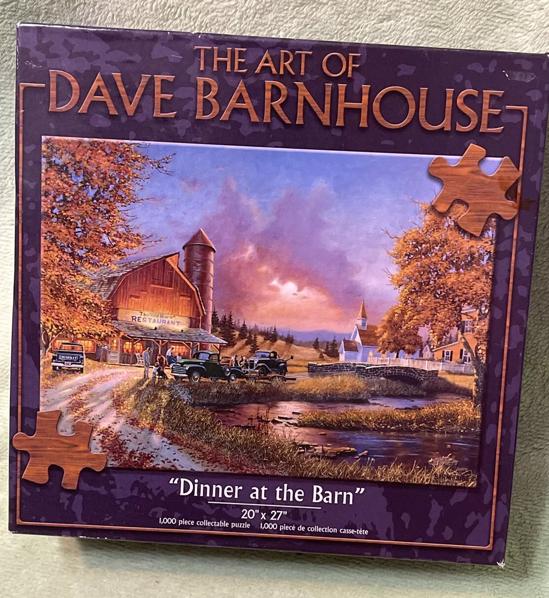 The Art of Dave Barnhouse " Dinner at the Barn " 1000 piece puzzle 20 ...
