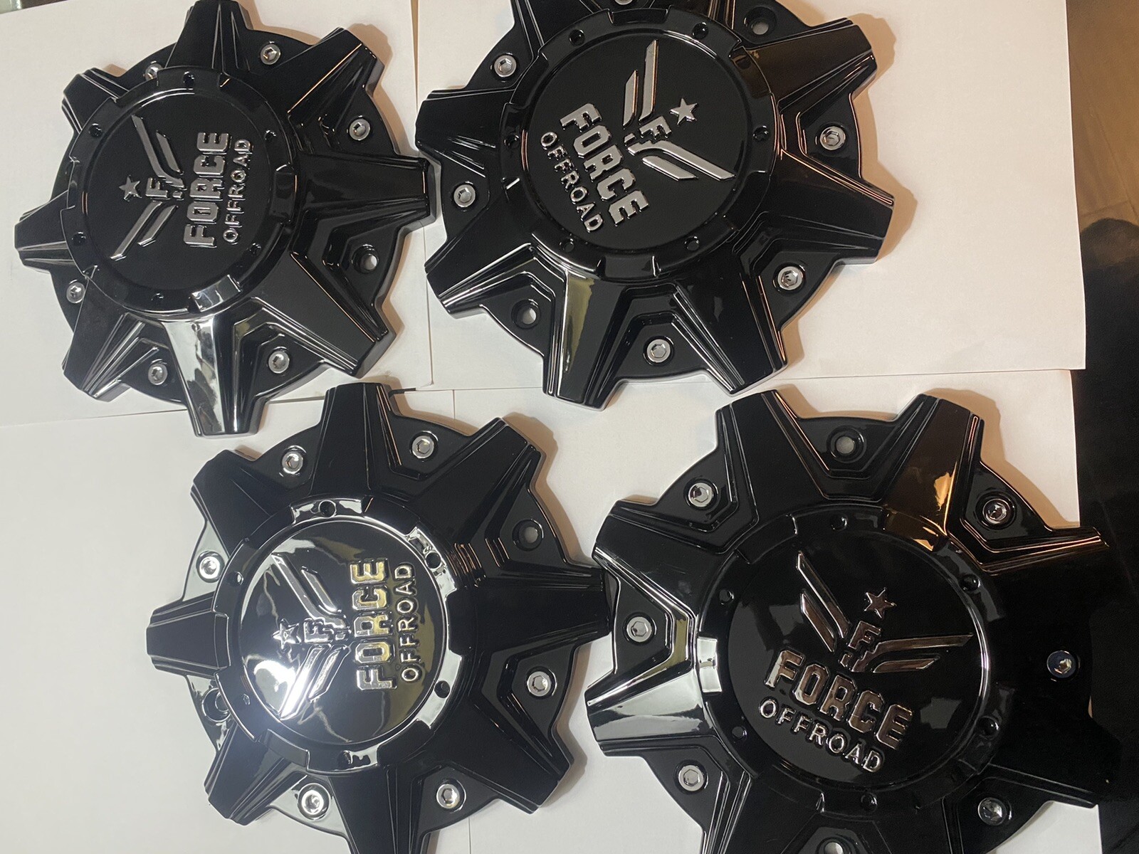 Force Offroad Wheels C-a13 Gloss Black 8.5" Diameter Wheel Center Caps ...