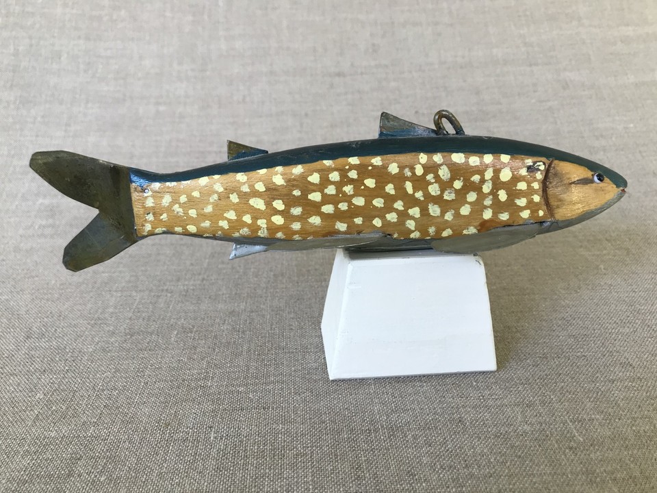 Ice Spearing Fishing Decoy, Hand Carved and Painted, Michigan Trout ...