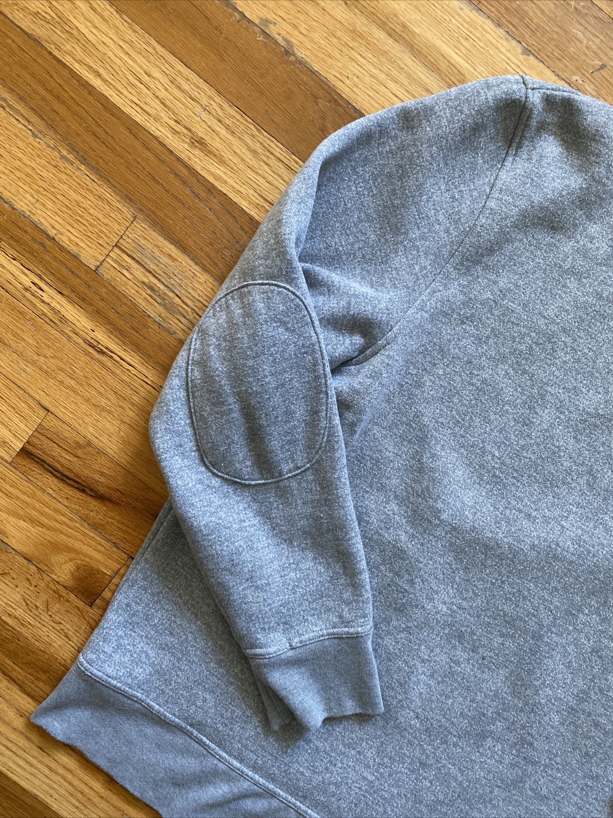 Singer Sargent Mens Pullover Grey Elbow Patch Sweatsh… - Gem