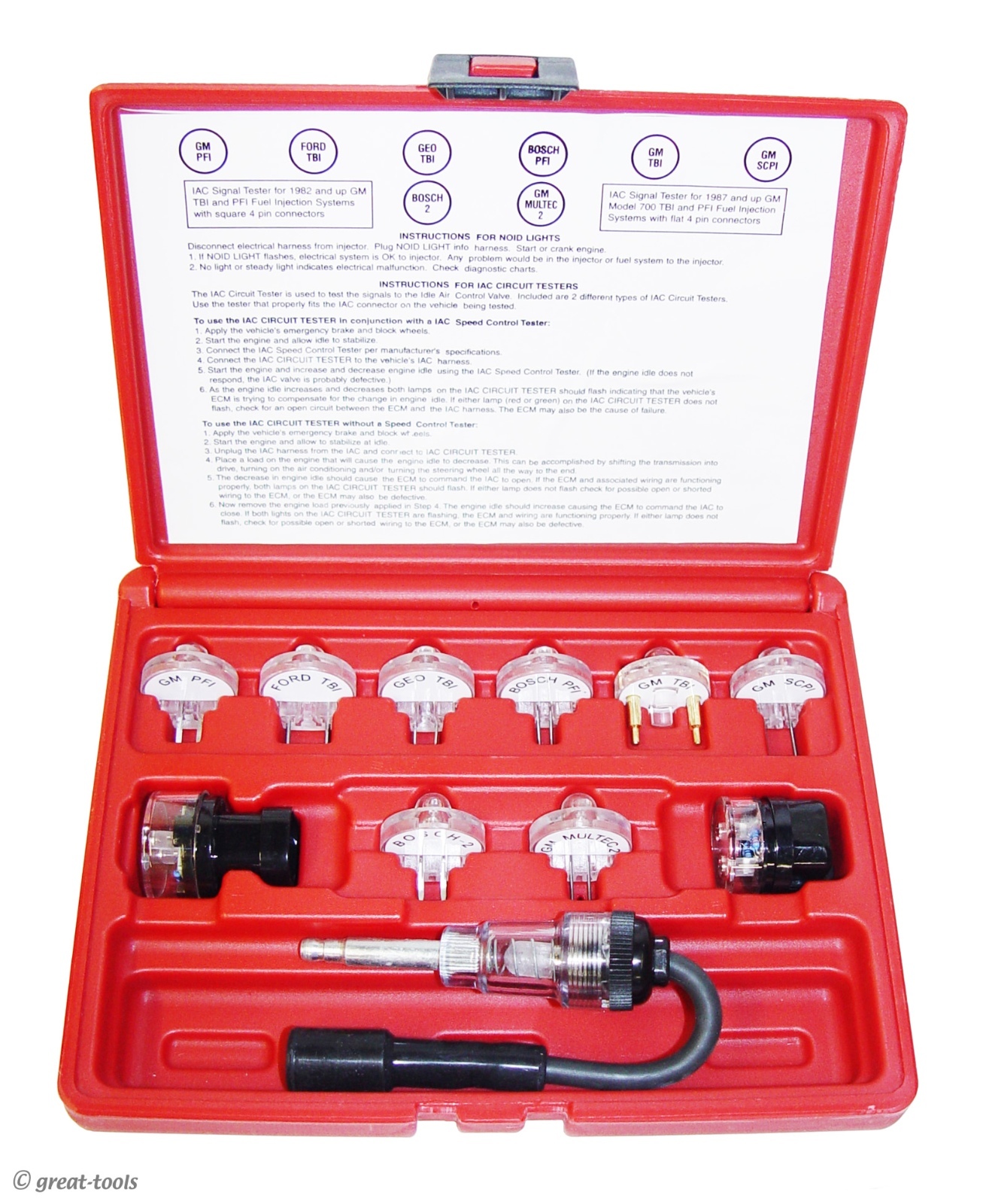 NOID LIGHTS – automotive diagnostic test lamps – tools – EFI fuel ...