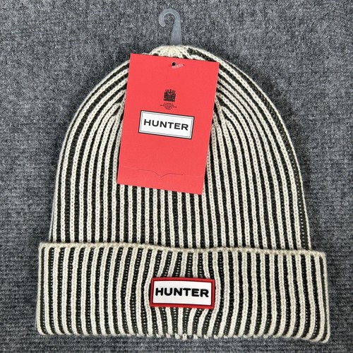 Hunter Beanie Men’s Womens Unisex One Size Mae Maa Green Stripe Cuffed ...