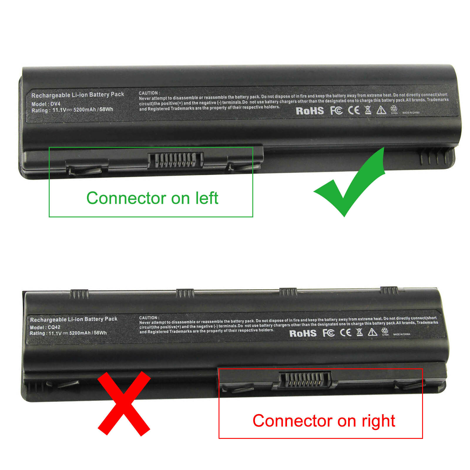 EV06 Battery For HP Pavilion DV4 DV5 DV6 CQ50 CQ60 CQ61 HSTNN-UB72 ...