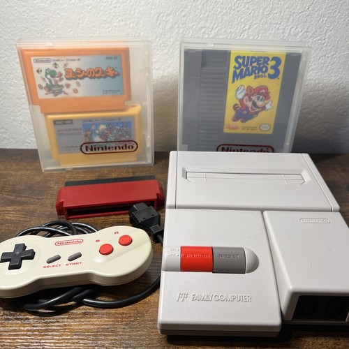 Nintendo Famicom AV Top Loader Console OEM W/ games & NES Adapter ...
