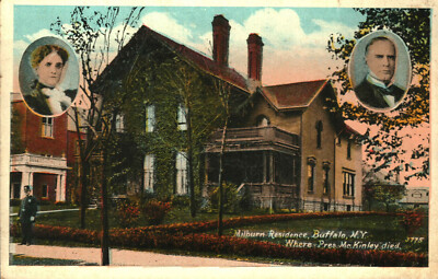 Postcard Milburn Residence Buffalo NY New York Where McKinley Died | eBay