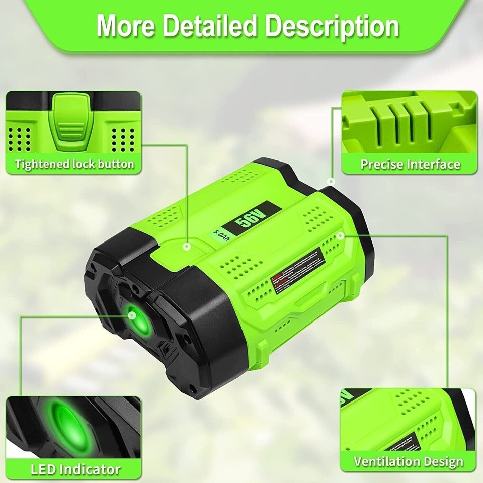 2pack For EGO 56V 7.5Ah 10.0AH Battery BA1400 POWER+ LithiumION BA2240 ...