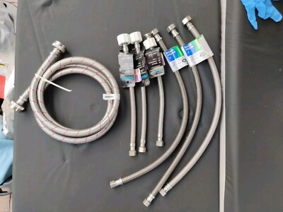 Lot of 7 Plumbing Connector Water Supply Line Hoses Various Sizes .#D06 ...