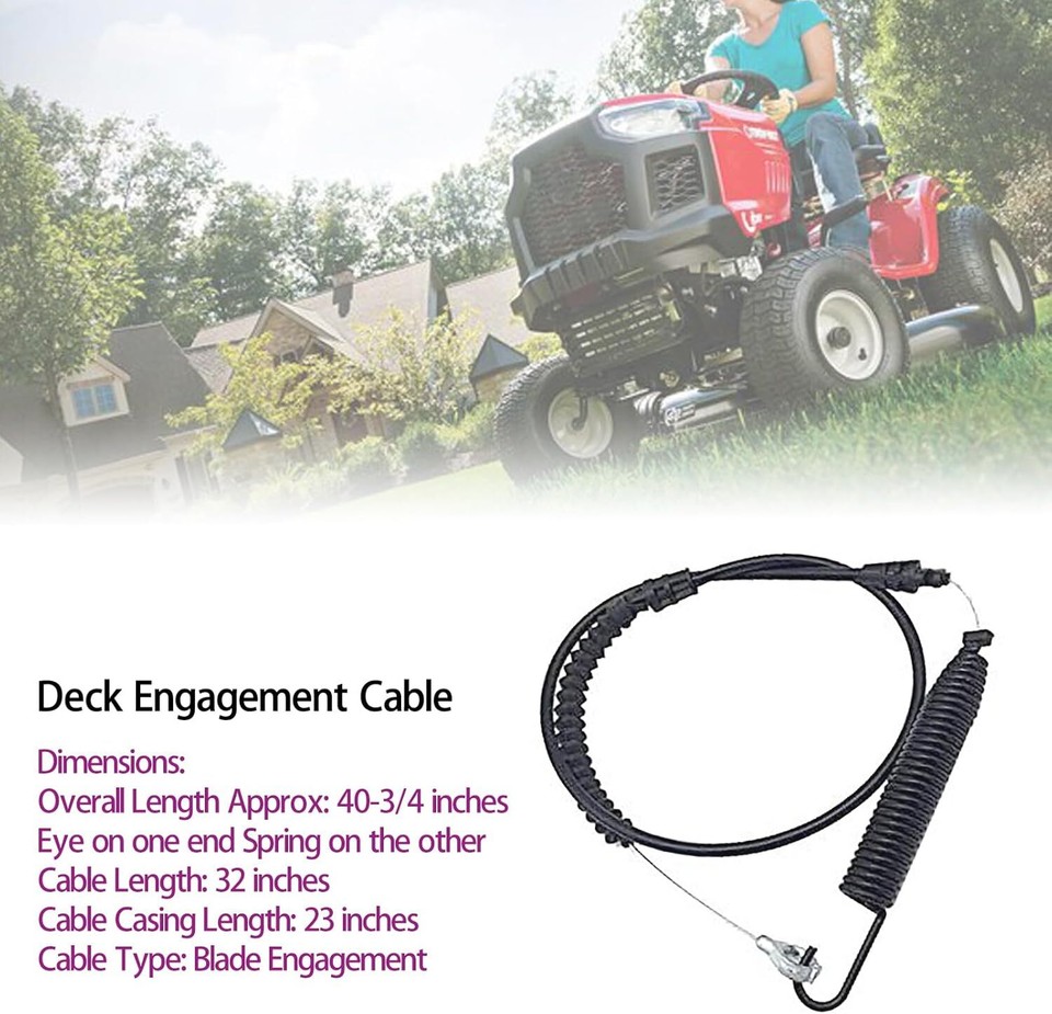 Deck Blade Engagement Cable for Troy-Bilt Huskee MTD Craftsman Murray ...