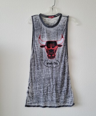 Mitchell & Ness Chicago Bulls tank top tee, small, grey | eBay