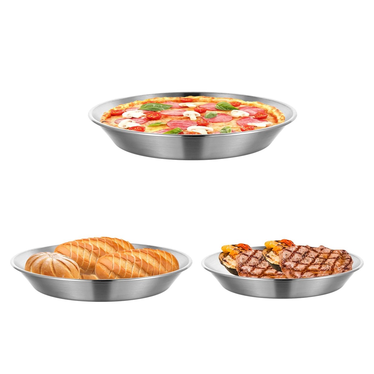 Pie Dish BEENIFIC Deep Dish Pizza Pan,Stainless Steel Pizza Tray Oven ...