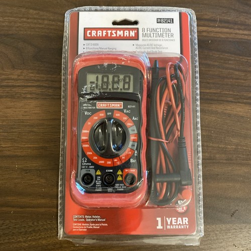 New Rare CRAFTSMAN Model 34-82141 8 Function Digital Multimeter Volt AC ...