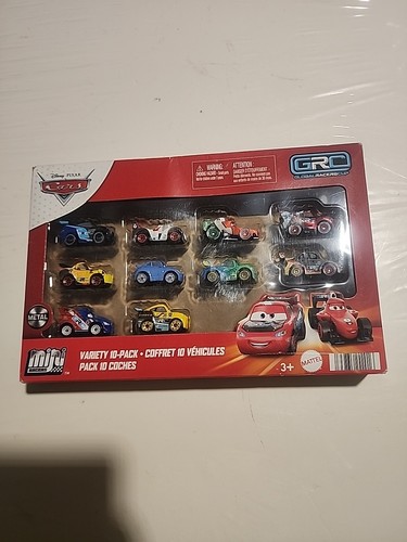 New DISNEY PIXAR CARS MINI RACERS GRC METALLIC LIGHTNING MCQUEEN 10 ...