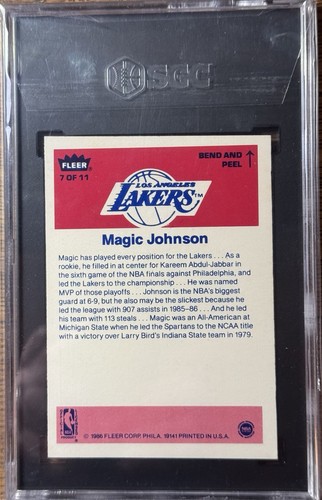 1986 magic johnson sticker SGC 7.5 | eBay
