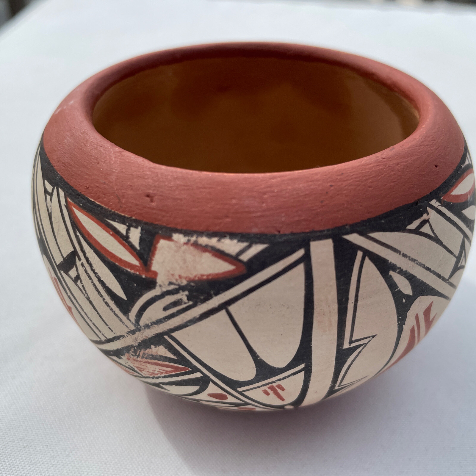 Native American CLAY SEED POT Handmade Pueblo Pottery SIGNED R. SHENDO ...