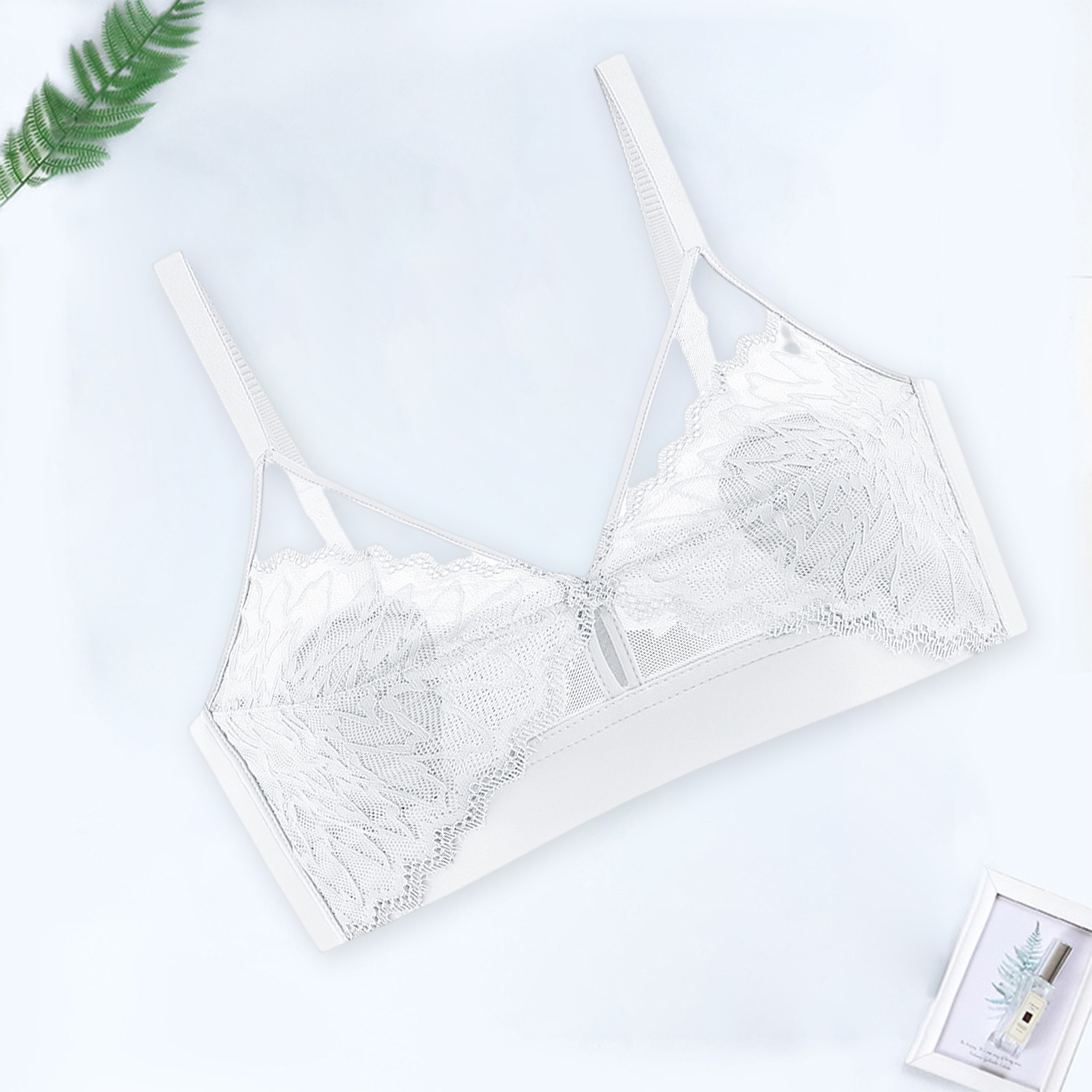 Women Bralette Spaghetti Straps Underwear Ladies Girls No Underwire Bra ...