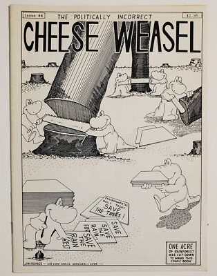 Cheese Weasel #4 (1992, Side Show) VF Jim Ridings B&W Satire Humor | eBay