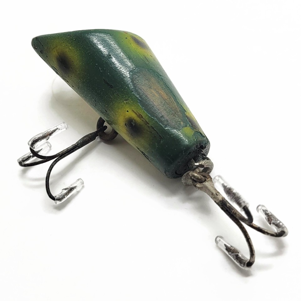 Vintage 1920s Wood Shakespeare Jim Dandy Wobbler Fishing Lure - Green ...