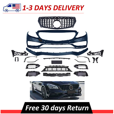 Front Bumper Kit Convert 2015-2021 Mercedes Benz W205 C Class to C63 ...