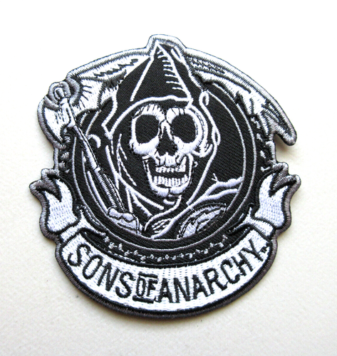 SONS OF ANARCHY SOA GRIM REAPER MOTORCYCLE CLUB BIKER JACKET VEST IRON ...