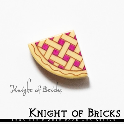 LEGO Minifigure Food TAN Lattice Pie 1x1 Round 1x1 Quarter Kitchen ...