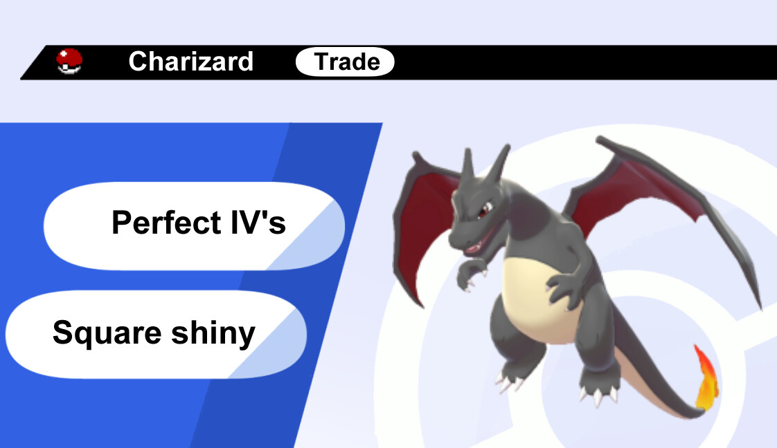 Shiny Charizard Battle Ready 6 IV for Pokemon Brilliant Diamond/Shining ...
