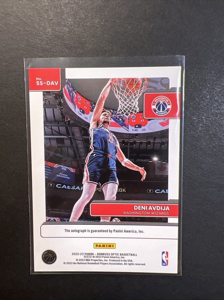 2022-23 Optic NBA Basketball Signature Series Auto Deni Avdija Wizards ...