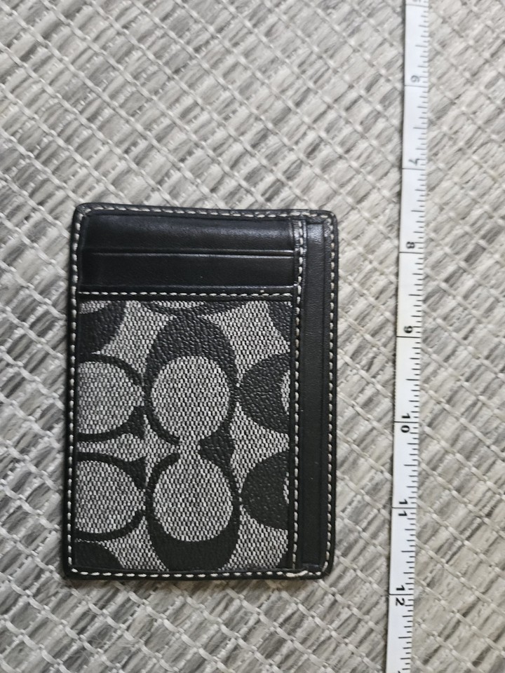 Coach Vintage Leather Card Wallet Coach Pattern | eBay