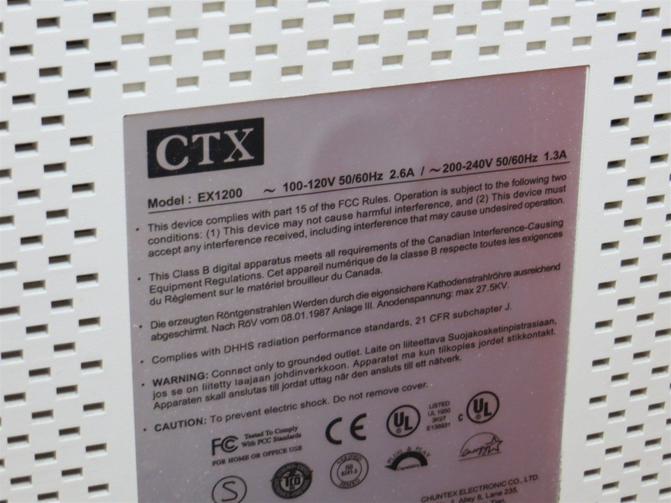 CTX EX1200 21" Beige VGA RGB Retro Gaming CRT Monitor | eBay