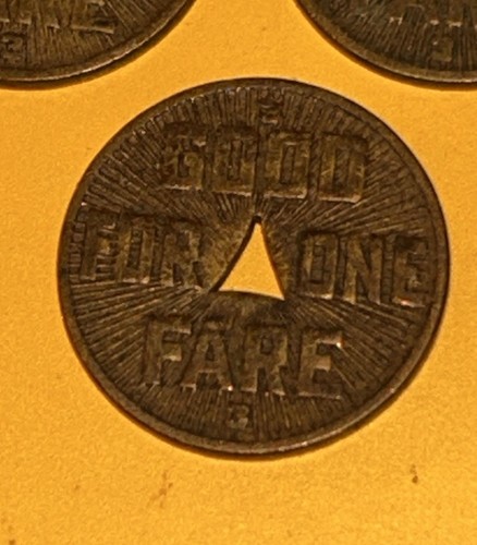 3 Vintage 1922 Trolly Bus Token Coin Pittsburgh Railways Co ...
