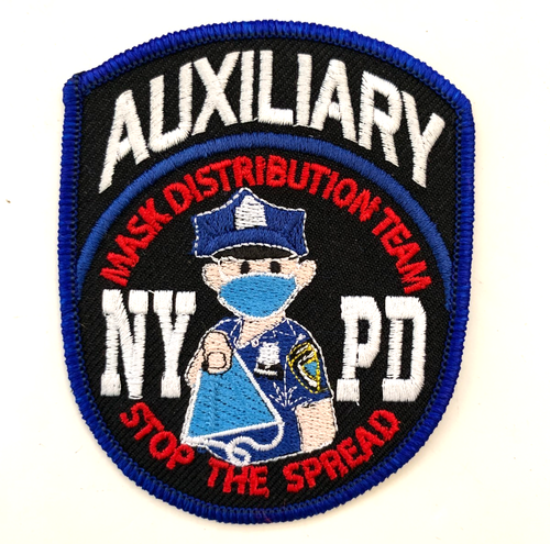 New York City NYC NYPD Auxiliary Police Mask Distribution Team morale ...