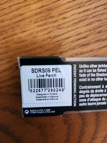 RAPALA SHADOW RAP SHAD 9 EUROPEAN SPECIAL SDRS09 PEL LIVE PERCH | eBay