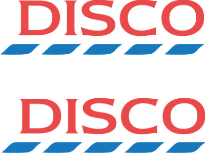 Disco Sticker fun decal pack of 2 110mm wide precut easy application ...