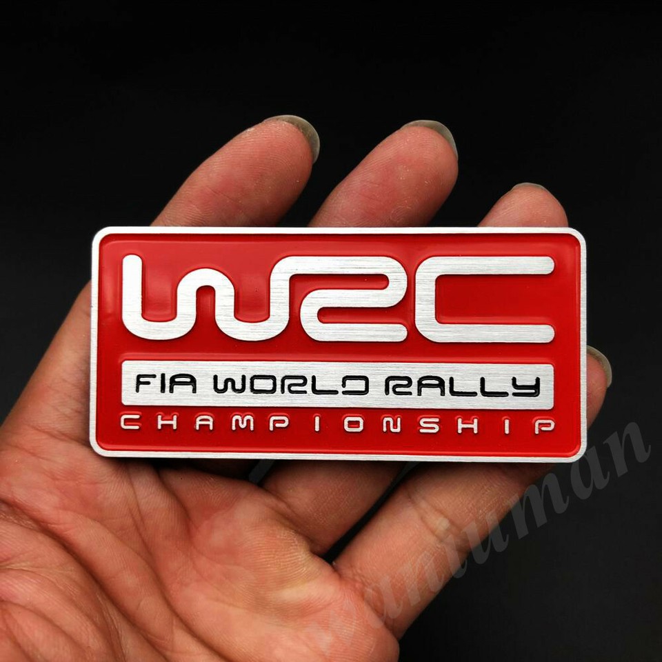 3D Metal Red WRC FIA World Rally Championship Car Emblem Badge Decals ...