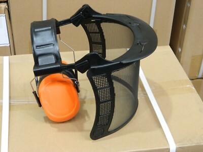 contractor chainsaw brushcutter face shield safety visor ear muff combo ...