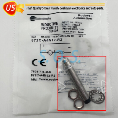 For Allen-Bradley 872C-A4N12-R3 Inductive Proximity Sensor 872CA4N12R3 ...