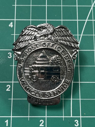 US Postal Post Office Obsolete Numbered Vehicle Service Badge | eBay