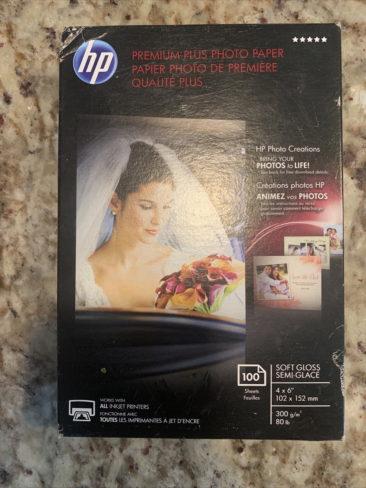 New HP Premium Plus 4 x 6" Soft Gloss Photo Paper - 100 Sheets - For ...