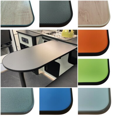 Campervan Table Top, Rectangle with Curved End, 900mm x 500mm ...