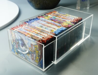 Acrylic display / storage case for Pokemon booster card packs ⚡️tray ...