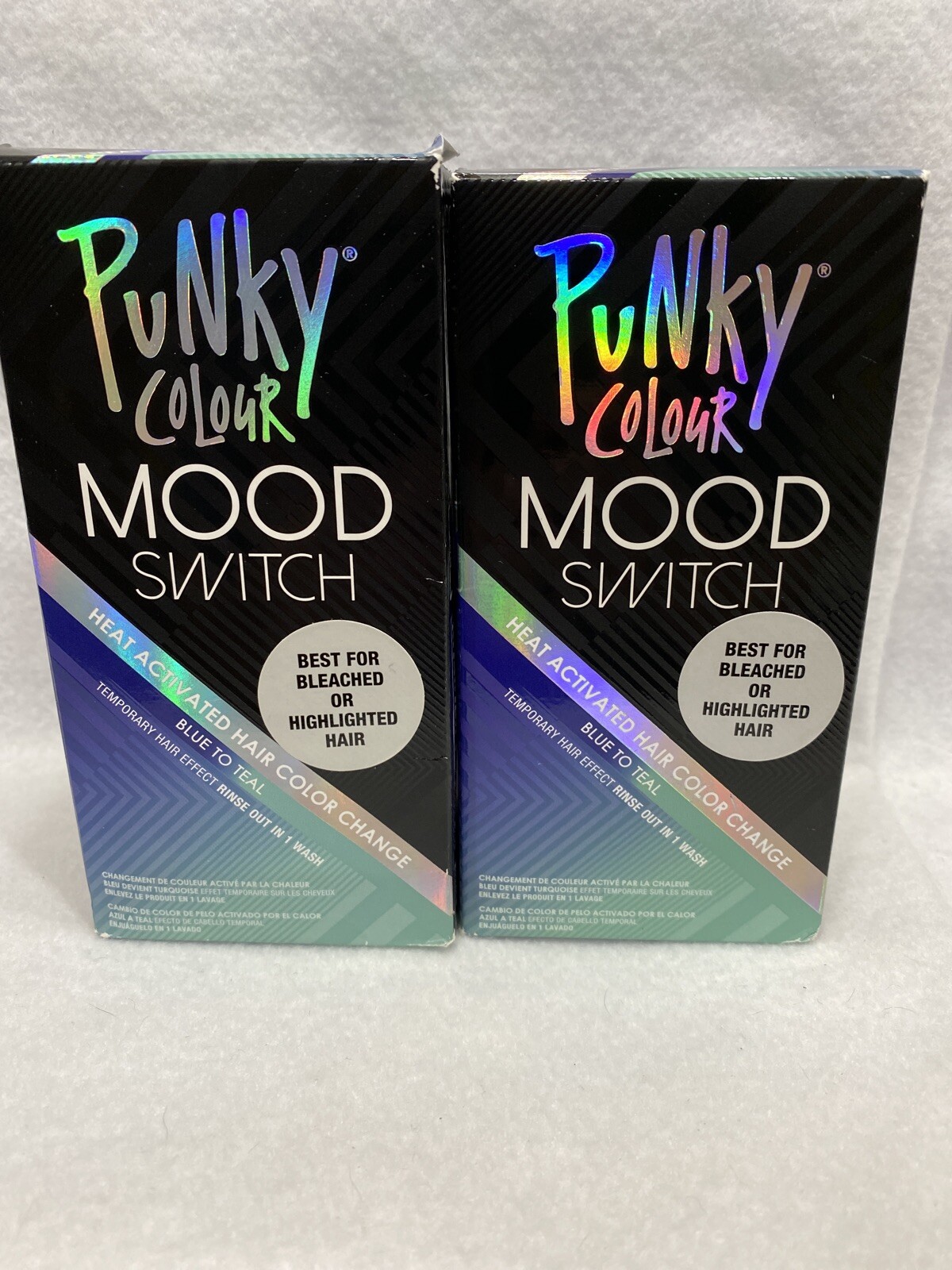 Lot 2 Punky Colour Mood Switch Heat Activated Hair Color Change Blue To ...