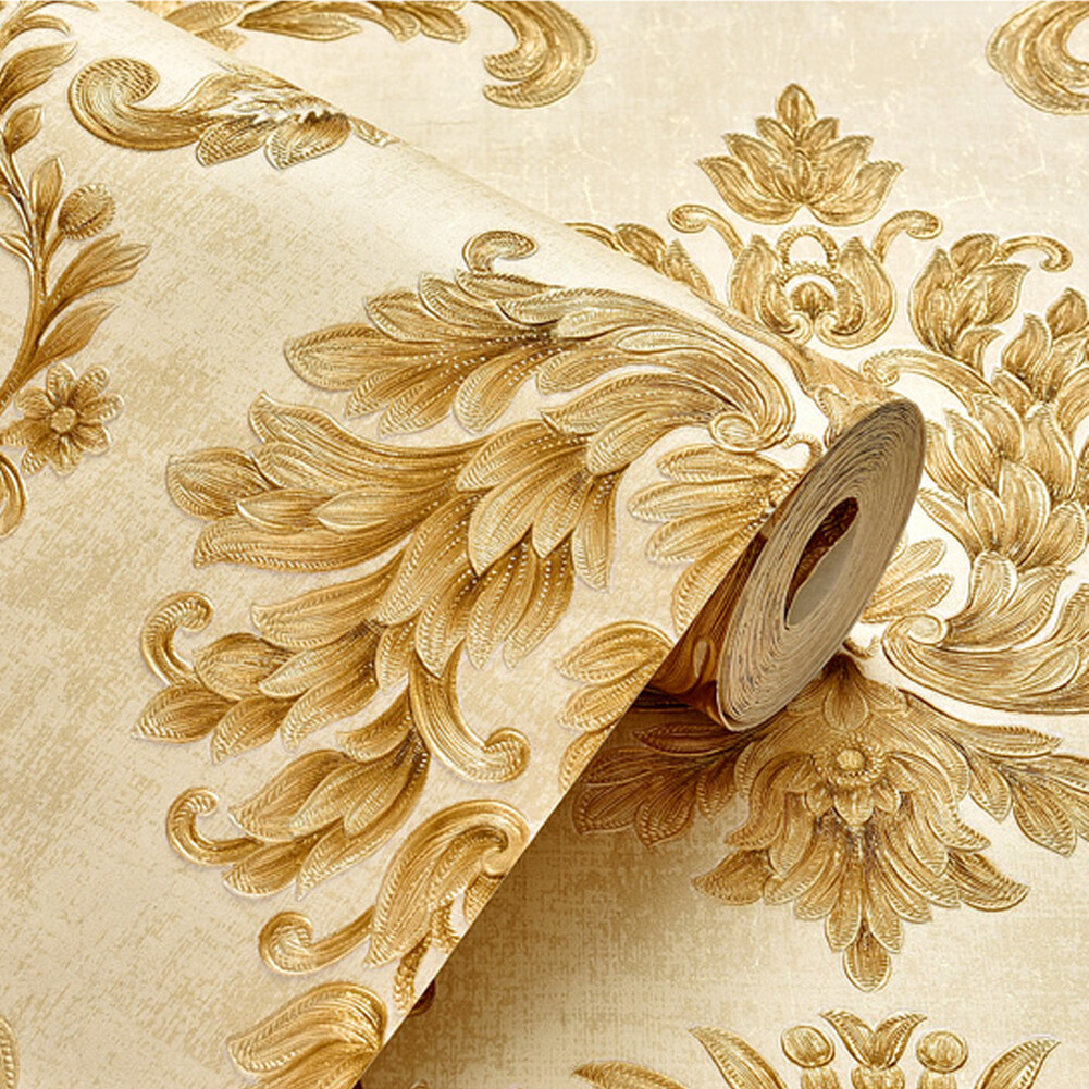 1/3X 3M Self-adhesive Embossed Textured Floral Wallpaper Wall Sticker ...