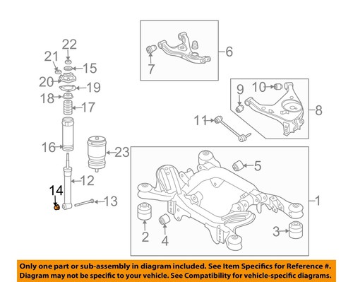 LAND ROVER OEM 03-12 Range Rover Rear Suspension-Shock Nut RYH501100 | eBay
