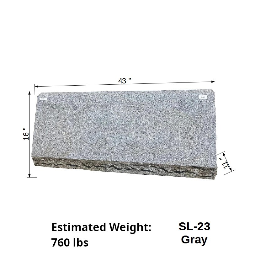 Gray Granite Western Slant Monument Headstone (43x16x11) SL-23 | eBay