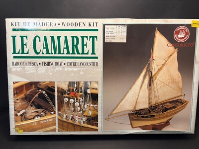 Constructo Wooden Ship Model Kit LE CAMARET Lobster Fishing Boat 1:35 ...