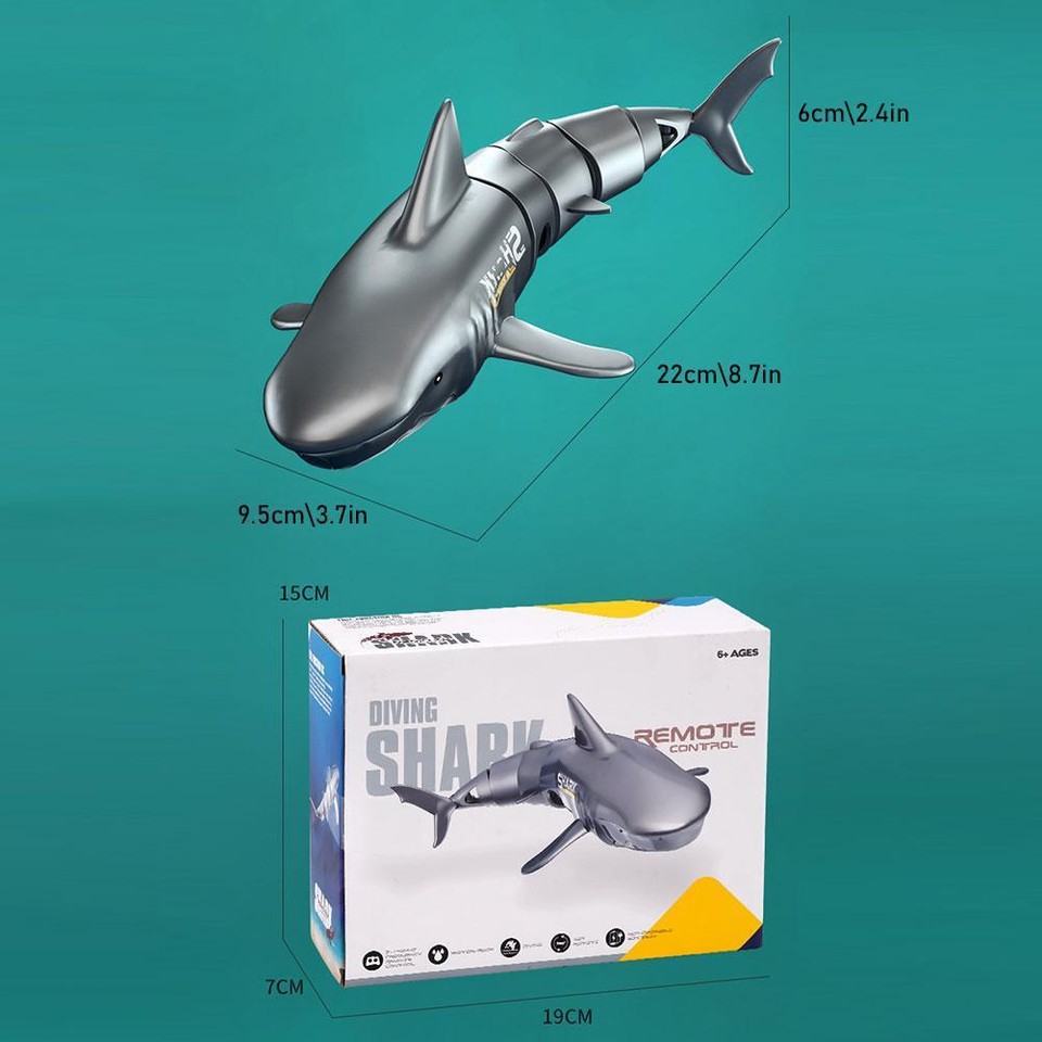 Wireless Remote Control Shark Pool Toys for Kids Waterproof Gifts Water ...