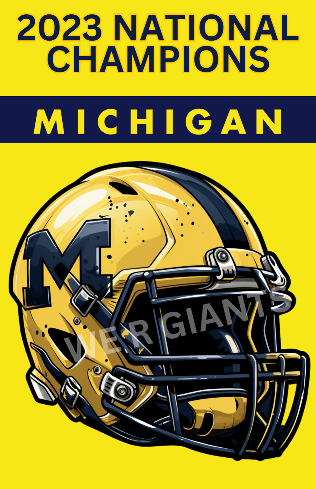 Michigan Wolverines 2023 National Championship Poster 11x17 Wolverines ...