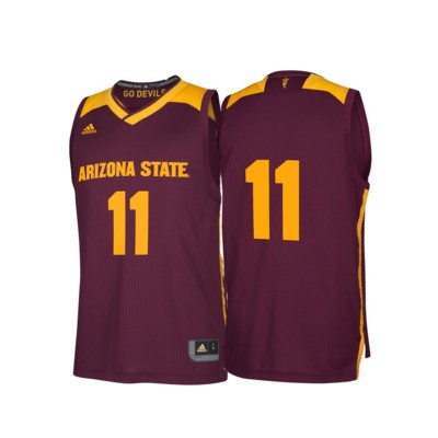 Arizona State Sun Devils NCAA Men's March Madness Maroon #11 Basketball ...