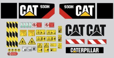Caterpillar 930H Decals Adhesive Complete Kit | eBay